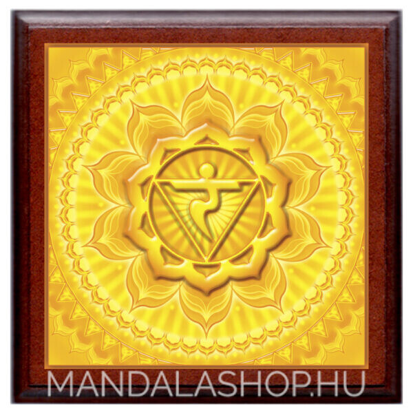 Napfonat-csakra - kis falikép (18×18 cm) - MandalaShop